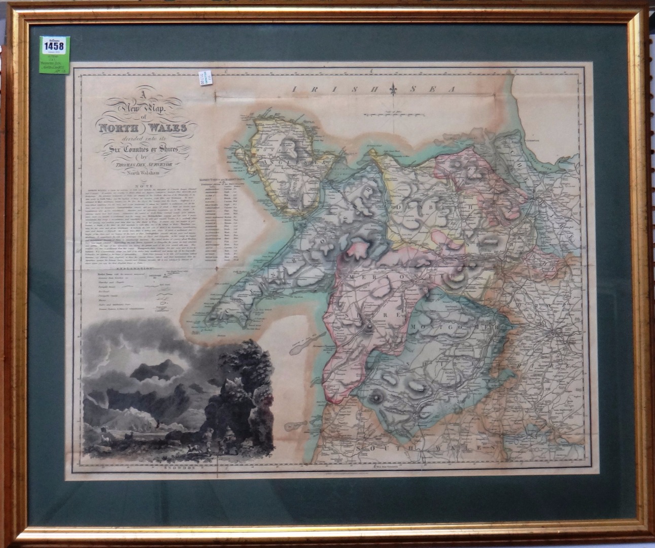 Thomas DIX - A New Map of North Wales . . . by - BidtoArt.com