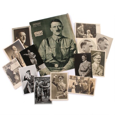 WWII. Lot Hitler cards. by - BidtoArt.com