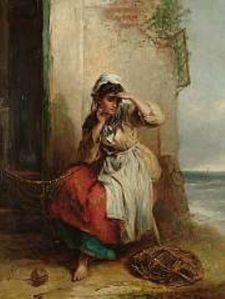 The fishergirl by Thomas Kent Pelham artist at Bonhams auction house ...