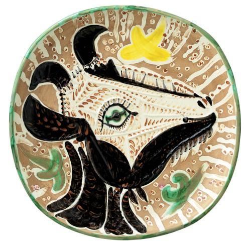 TÊTE DE CHÈVRE DE PROFIL (AR NO. 153) by Pablo Ruiz Picasso artist at ...