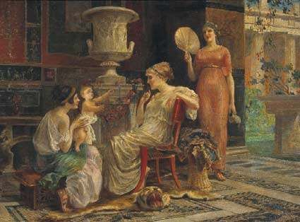 MADRE E BIMBO NELL’ANTICA ROMA by Luigi Cavalieri artist at Pandolfini ...