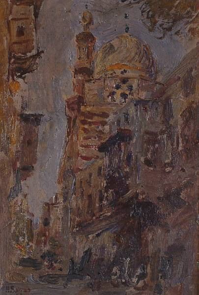 Street Scene in Cairo by Henry Simpson artist at Bonhams auction house ...