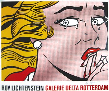 crying girl. poster for gallery delta rotterdam by Roy Lichtenstein ...