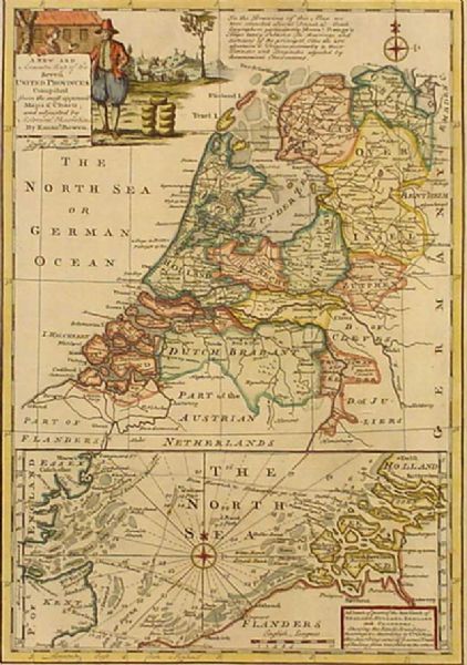 A new and accurate map of the seven provinces by Emanuel Bowen artist ...