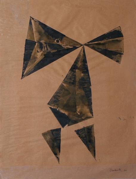 Drawing for sculpture by Lynn Chadwick artist at Bonhams auction house ...