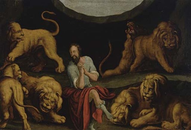 Daniel in the lion's den by Peter Paul Rubens (after) artist at ...