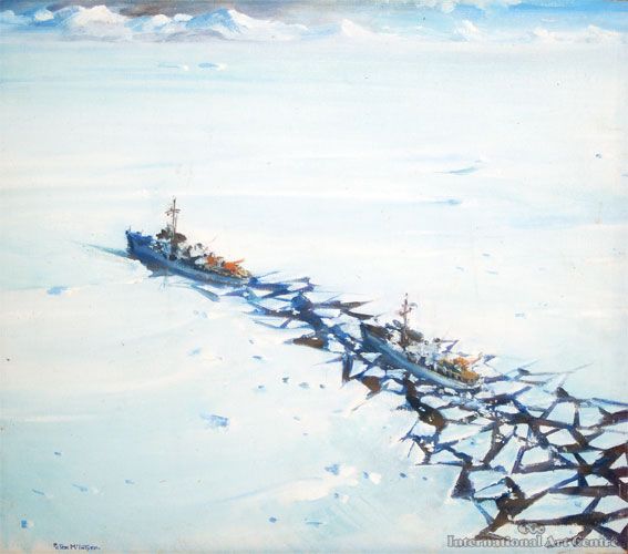 Icebreakers, Antarctica by Peter Mcintyre artist at International Art ...