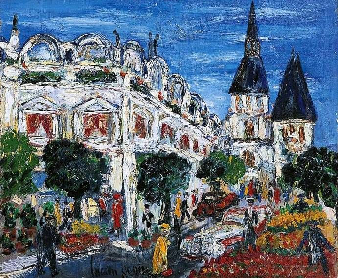 PLACE ANIMÉE DEVANT LE GRAND HÔTEL by Lucien Genin artist at Éric ...