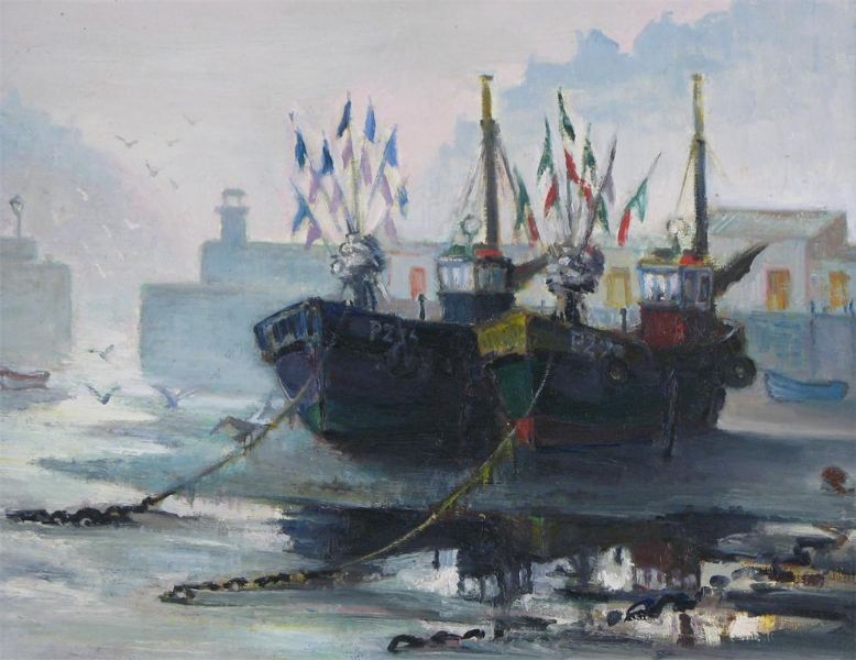 Crabbers - Low-Water Springs by Ken Leech artist at Woolley and Wallis ...