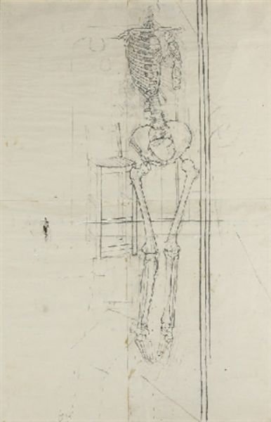 Skeleton #2 by David Hockney artist at Christie's auction house | BidtoArt