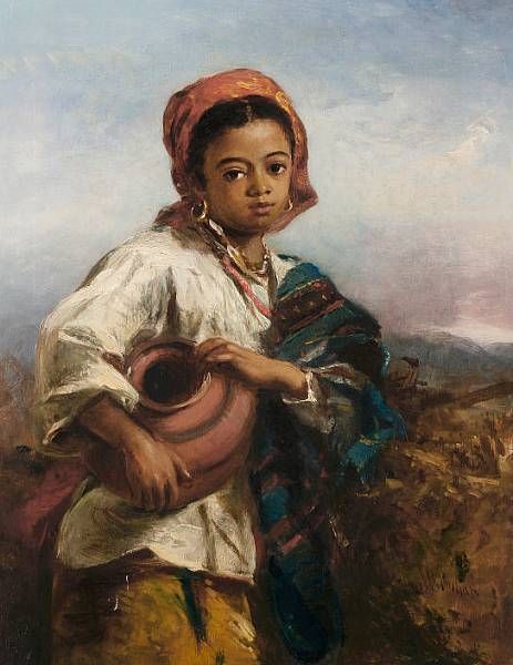 The young water carrier by Thomas Kent Pelham artist at Bonhams auction ...