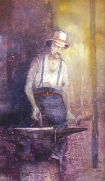 The Blacksmith by Bruce Malloch artist at McKenzies auction house ...