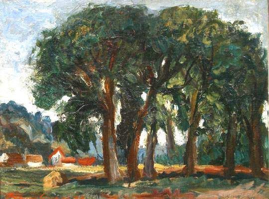 Paysage aux grands arbres. by Jacques Chapiro artist at BLANCHET & ASSOCIÉS auction house | BidtoArt