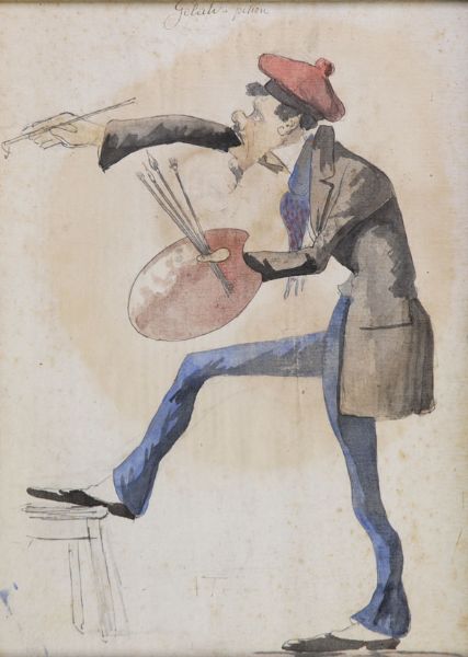 CARICATURA DEL PITTORE GELATI by Angiolo Tricca artist at Galleria ...