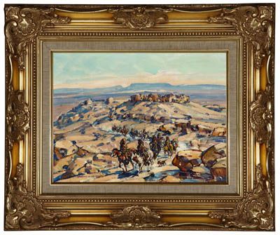 The Arrival of the Mountain Men at Second Mesa by Marjorie Reed artist ...