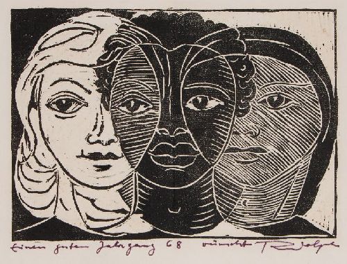 Einladung des Schloßmuseums Gotha/Neujahrskarte. by Wilhelm Rudolph ...