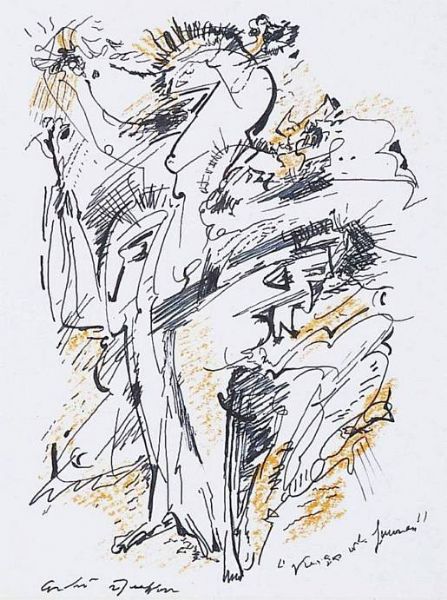 VIERGE ET FAUNE 1965 by AndrÃ© Masson artist at Éric PILLON Enchères ...