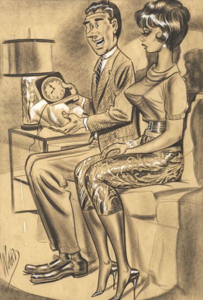 Mens Magazine Cartoon Illustration 1961 By Bill Ward Artist At