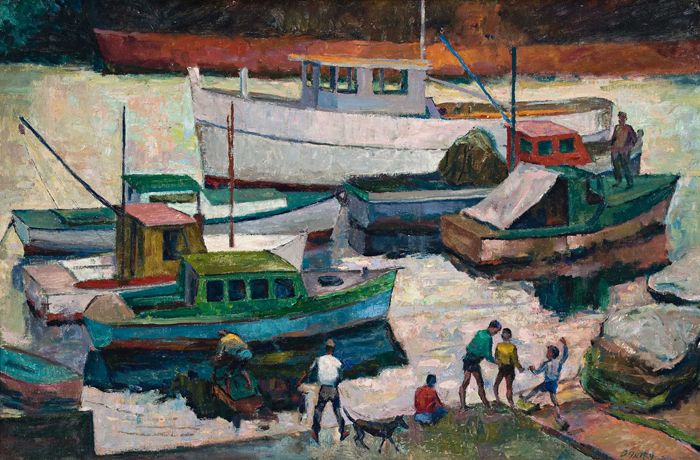 Boat Harbour, Sydney by John Santry artist at deutscher and hackett ...