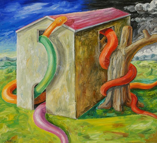 La casa dei serpenti, 1987 by Mario Diotalevi artist at Fabiani Arte ...