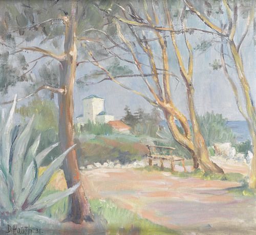 Sommerliche Partie an der Côte d'Azur mit Villa by Dora Hauth artist at ...