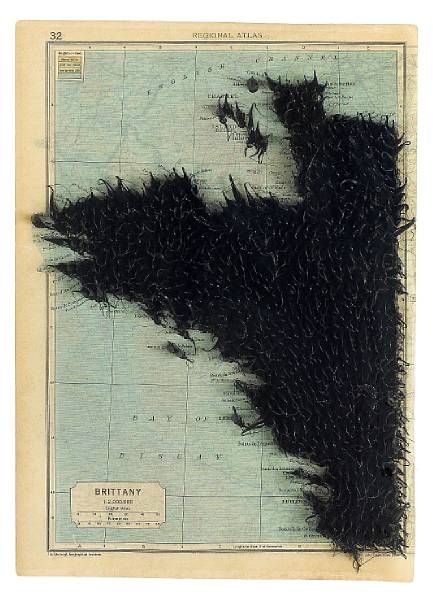 Map of Brittany by Jonathan Callan artist at Bonhams auction house ...