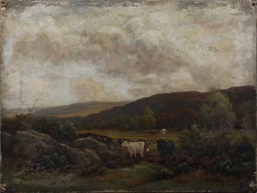 Cattle in a landscape by Thomas Spinks artist at Bonhams auction house ...