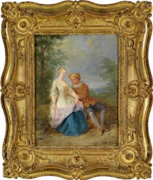 An elegant scene in a park by Jean baptiste Pater artist at DOROTHEUM ...