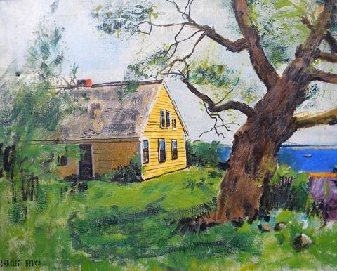 Yellow House by Charles Lloyd Heinz artist at Outer Cape Art Auctions ...