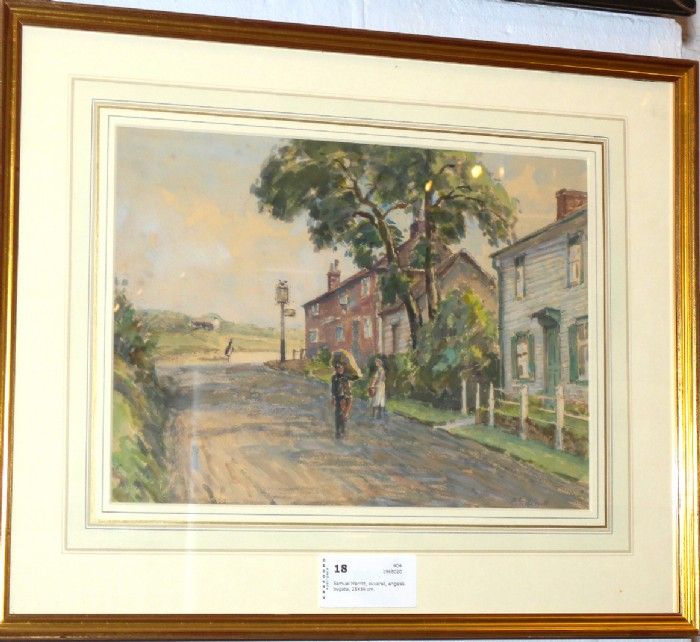 English village street by Henry Samuel Merritt artist at Crafoord ...