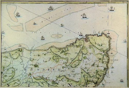 Large scale map of "Isle of Thanet" by John Andrews And Andrew Dury ...