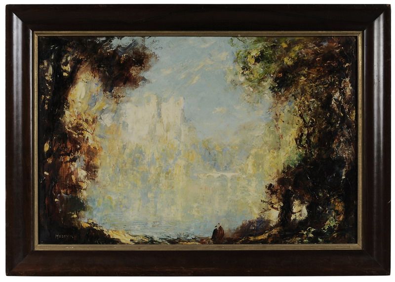 The Castle by Thomas (tom) Edwin Mostyn artist at Brunk Auctions ...