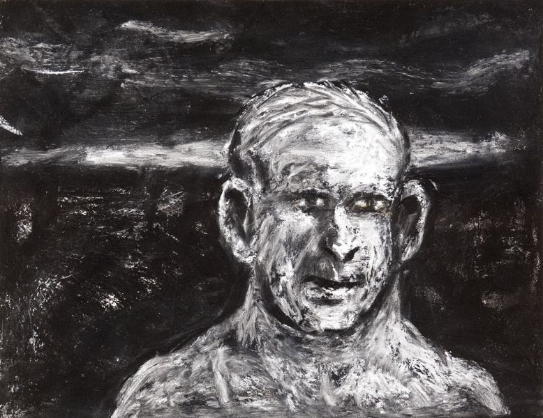 Drawing (Man with Black Background) by Peter Booth artist at Lawsons ...