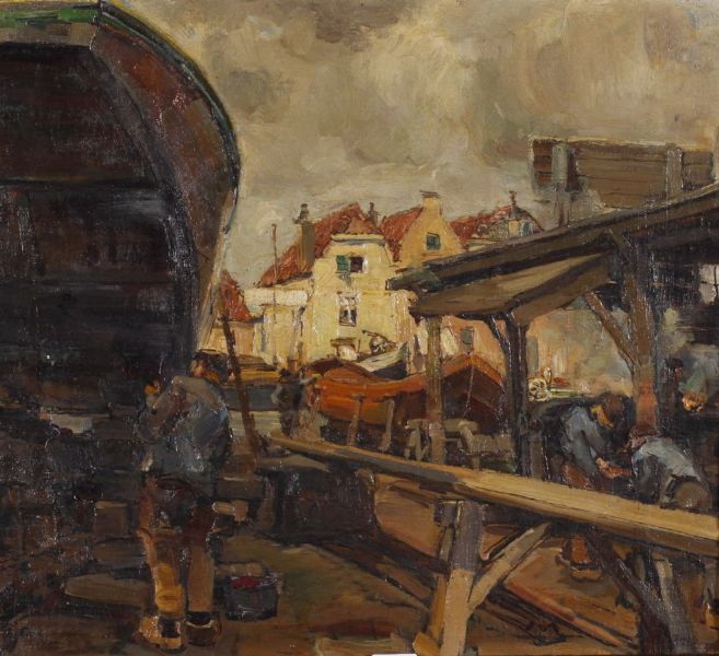 Scheepswerf. by Emil Rizek artist at Vendu Notarishuis auction house ...