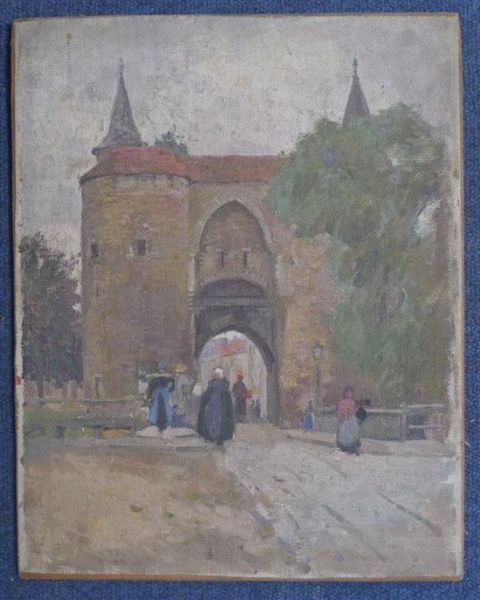 Normandy gateway, French Town, still life of a candlestick and a ...