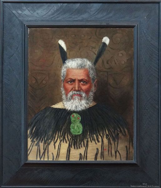 Portrait of a Maori (Man) - Hawkes Bay, 1885 by Joseph Gaut artist at ...