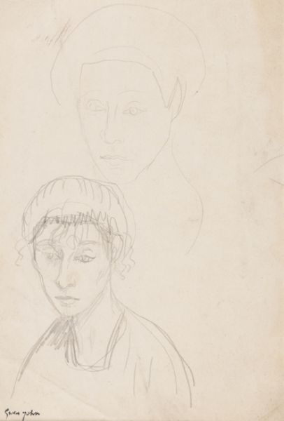 Two Heads: Chloe Boughton-Leigh by Gwen (mary) John artist at Dreweatts ...