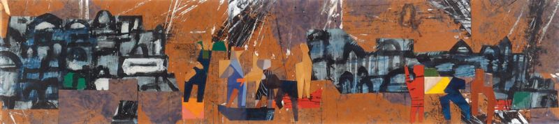 Figures in the landscape by Jean David artist at Tiroche auction house ...