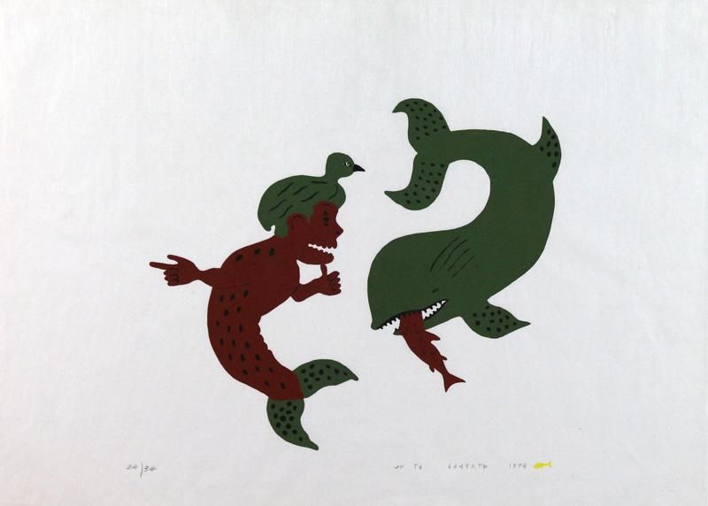 MERMAN AND WHALE by Lucy Meeko artist at Hodgins Art Auctions Ltd ...