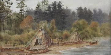INDIAN ENCAMPMENT by Thomas Mower Martin artist at Waddingtons auction ...