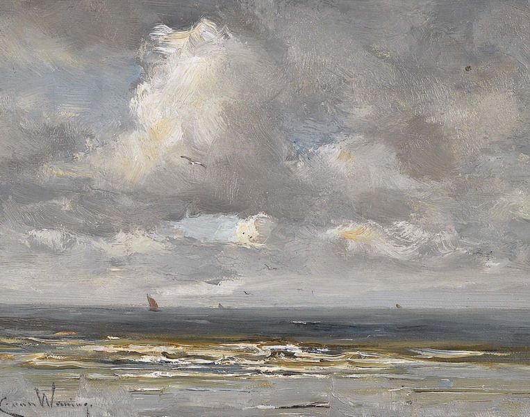 Boote auf stürmischer See. by Kees Van Waning artist at DOBIASCHOFSKY AUKTIONEN AG auction house ...