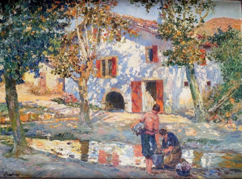 LES LAVANDIÈRES EN PAYS BASQUE by Louis Benjamin FLOUTIER artist at ...