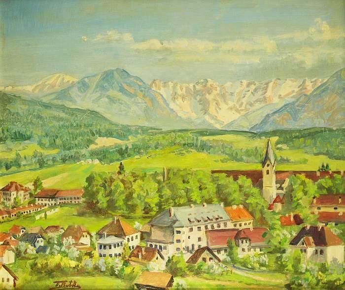 Viktring bei Klagenfurt mit der Koschuta im Hintergrund. - (Österreich ...