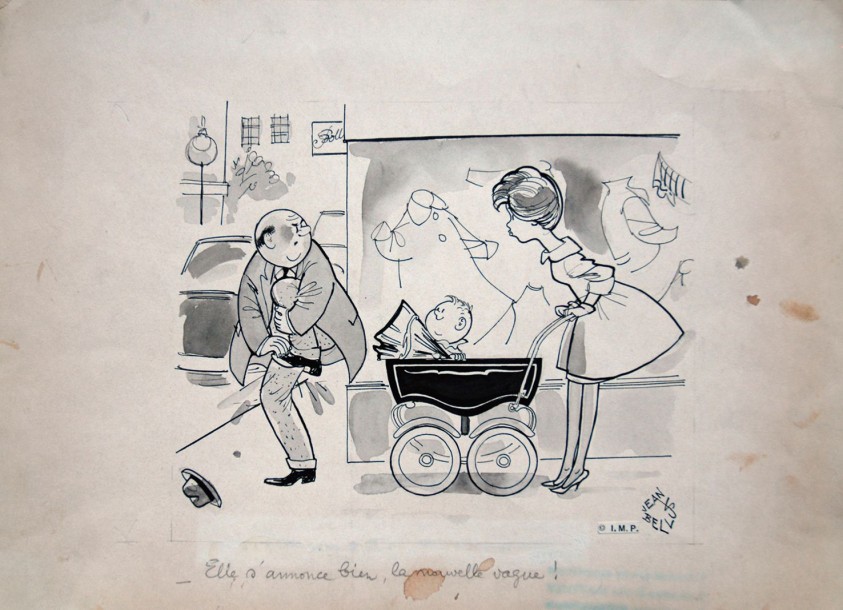 Elle s'amuse bien, la nouvelle vague ! by Jean Bellus artist at ...