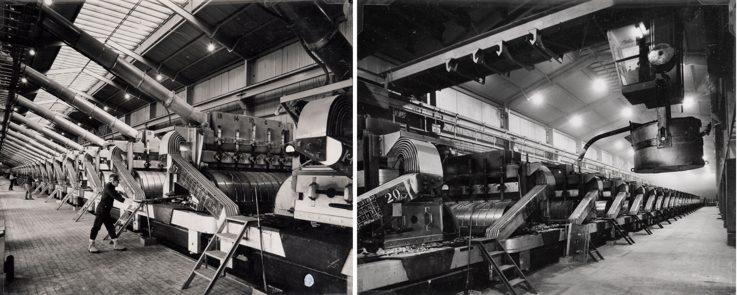 i) Aluminium Potline at Comalco, Bell Bay, Tasmania 1965 ii) Interior ...