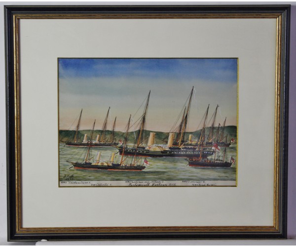 Portsmouth Harbour 1886 – HMS Enchantress, HMS Victoria and Albert, HMS ...